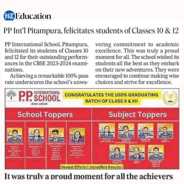 Best School in Pitampura & Delhi, PP International School